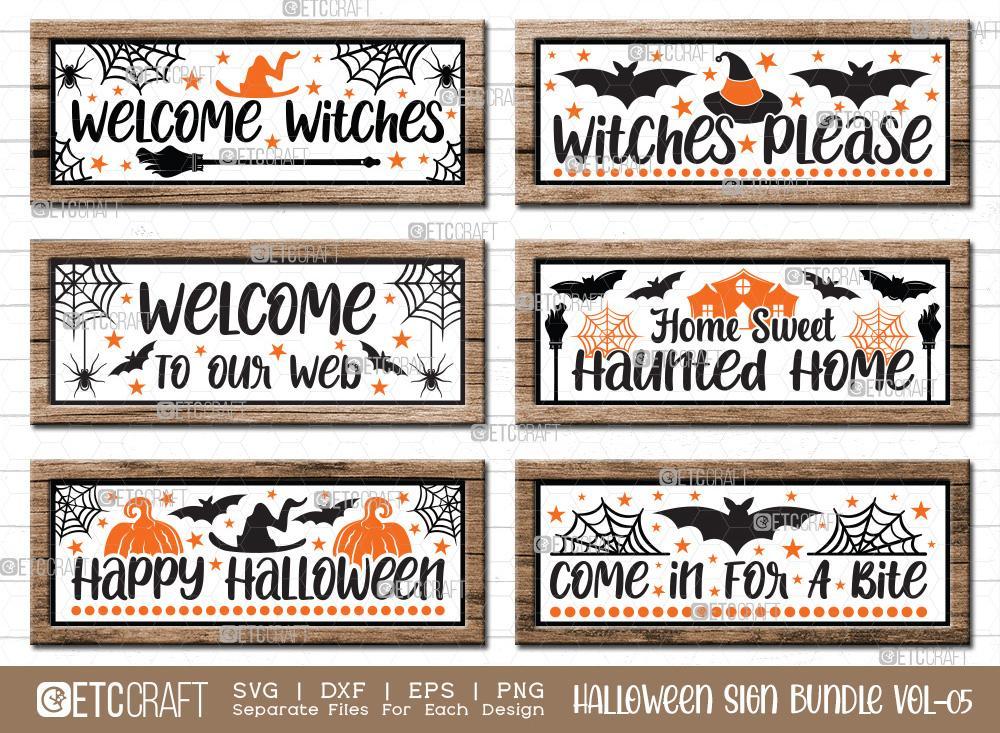 Halloween Sign Bundle Vol-05 | Welcome Witches Svg | Witches Please Svg ...