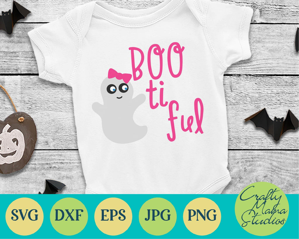 Halloween Svg - Bootiful - Ghost - So Fontsy