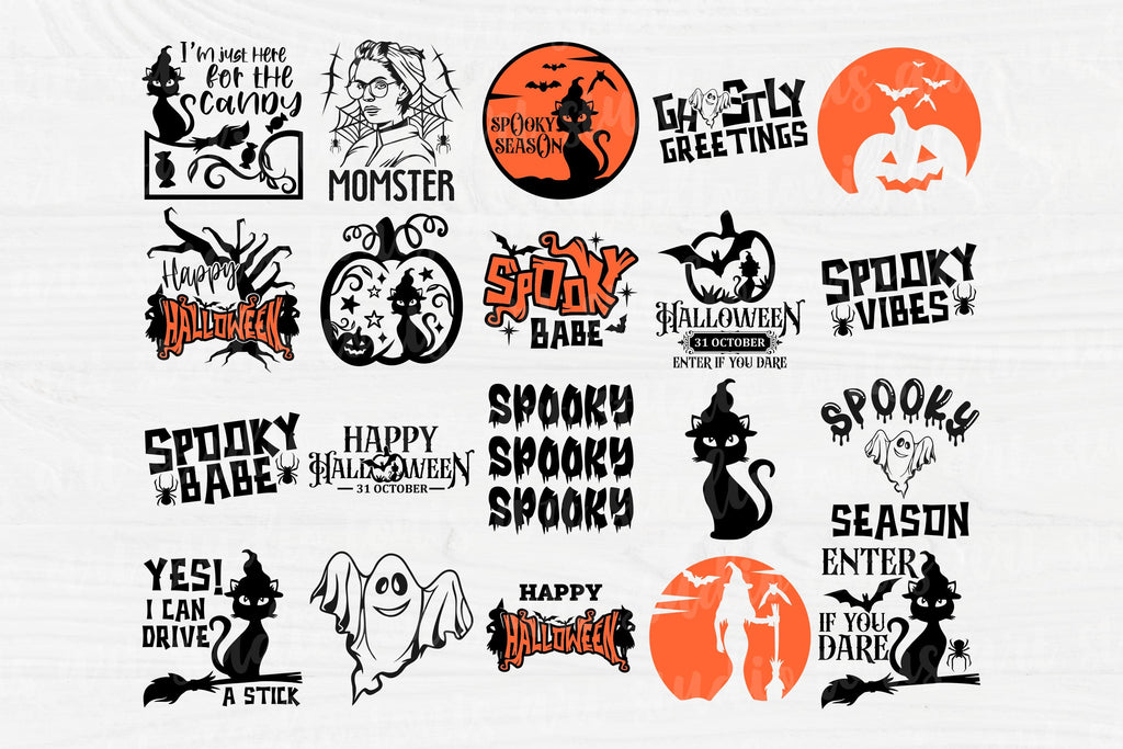 Halloween SVG Bundle - Halloween Svg - Pumpkin Svg - Witch Svg - Ghost ...