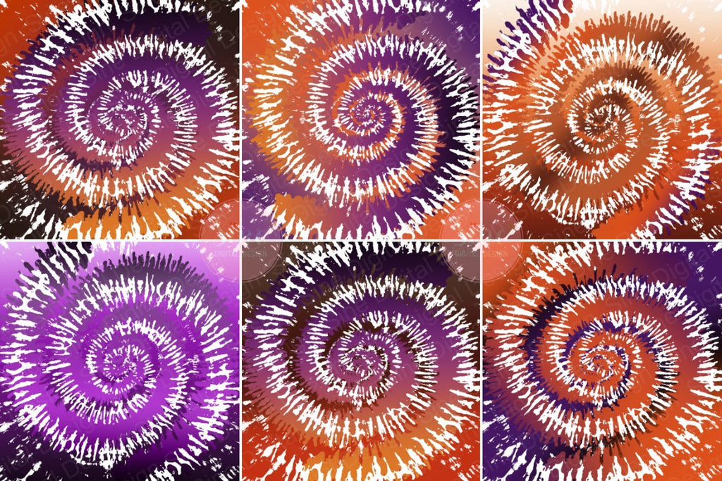 Halloween Tie Dye Digital Papers Backgrounds - So Fontsy