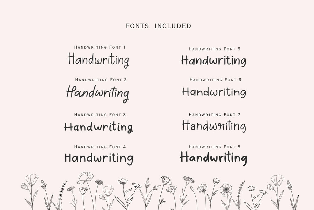 Handwriting Font Bundle - So Fontsy