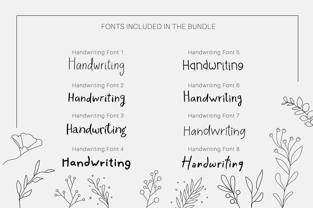 Handwritten Font Bundle - So Fontsy