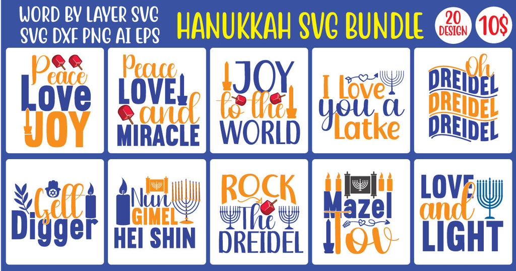 Hanukkah SVG Bundle - So Fontsy