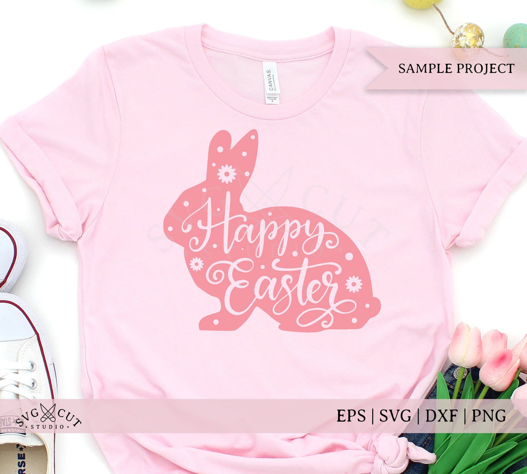 Happy Easter Bunny SVG Cut Files - So Fontsy