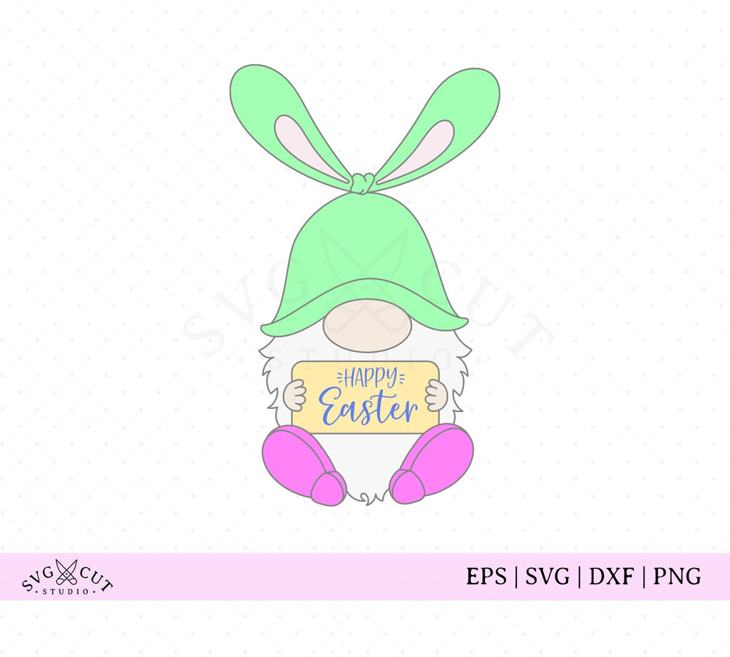 Happy Easter Gnome SVG Cut Files - So Fontsy