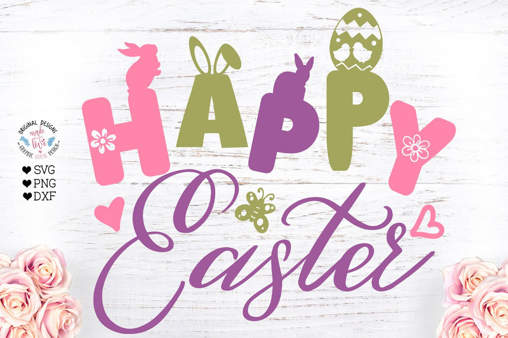 Happy Easter Sign - So Fontsy