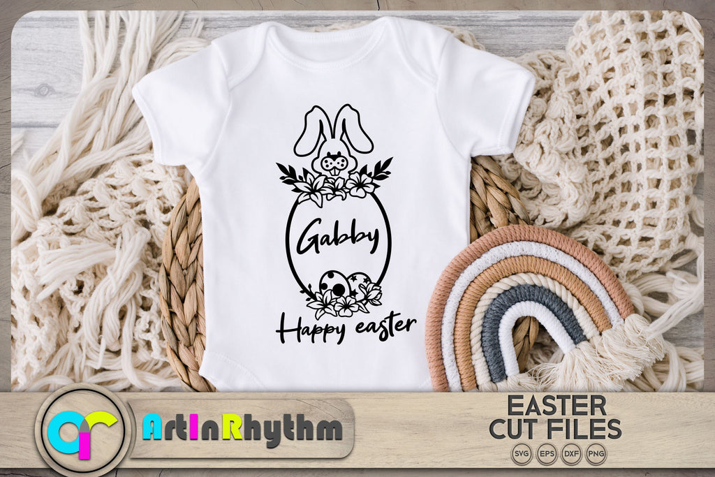 Happy easter split monogram svg - So Fontsy