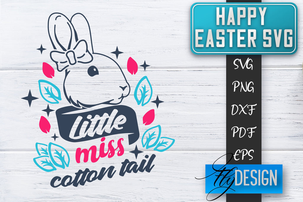 Happy Easter SVG | Cute Easter Quote SVG | Easter Bunny SVG - So Fontsy