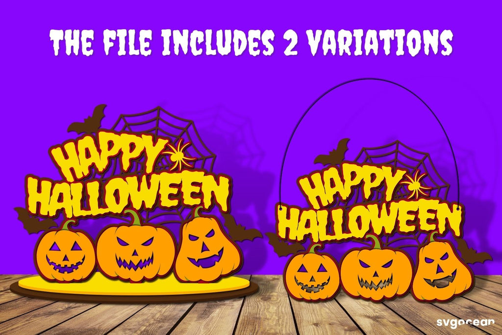 Happy Halloween Layered Paper Cut Designs - So Fontsy