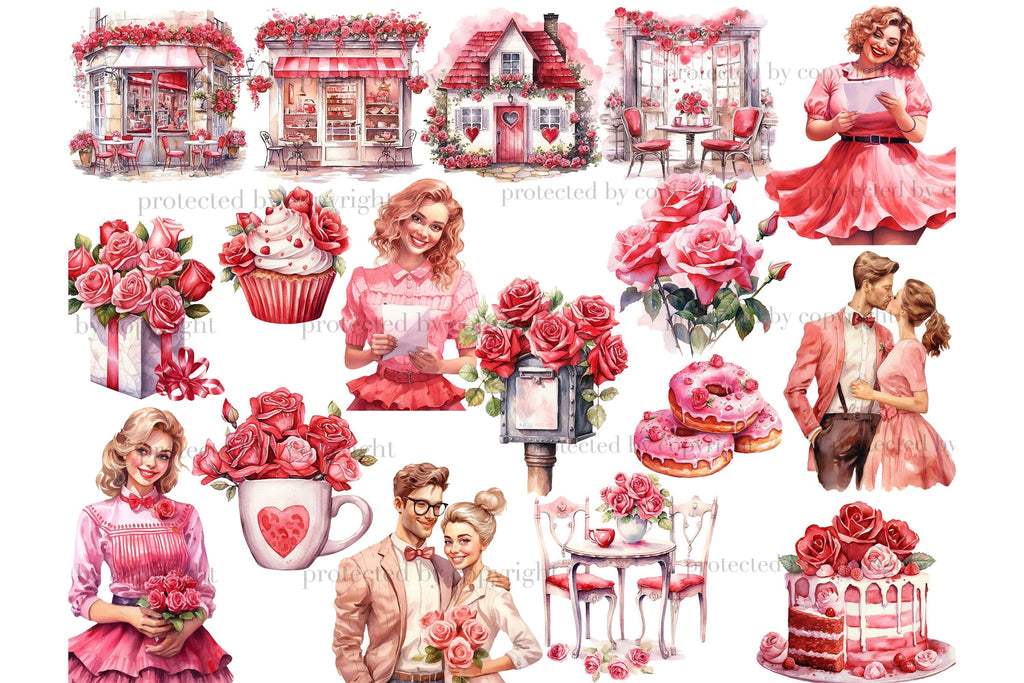 Happy Valentines Day Clipart | I Love You Graphics PNG - So Fontsy