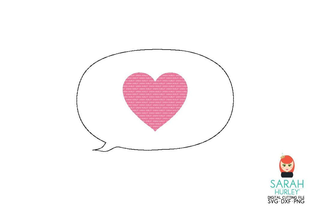 Heart Speech Bubble - So Fontsy