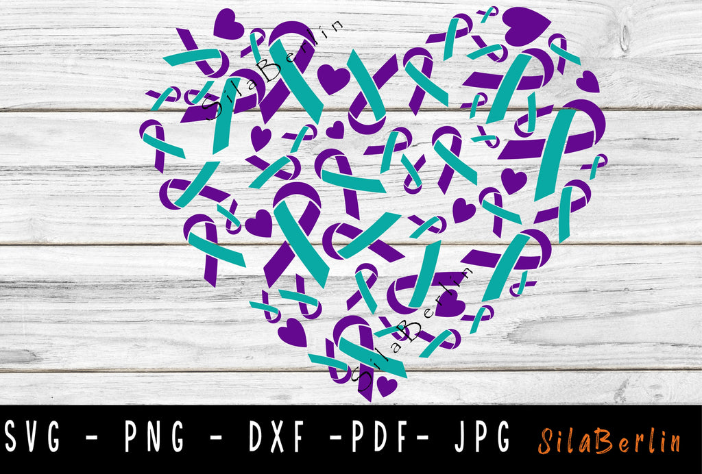 Heart Suicide Prevention Awareness SVG, Suicide Awareness Ribbon svg ...