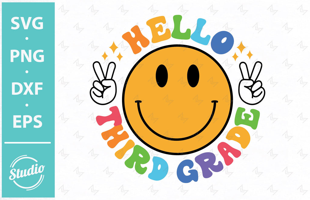 Hello Back To School SVG, Hello Third Grade SVG, Back To School 3rd ...