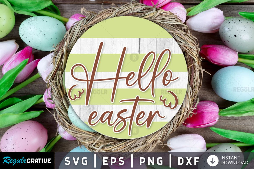 Hello easter SVG - So Fontsy