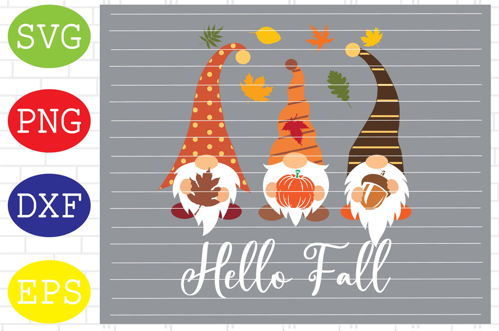 Hello Fall Gnomes 2 Svg, Fall Gnomes Svg, Thanksgiving Svg, Autumn Svg ...
