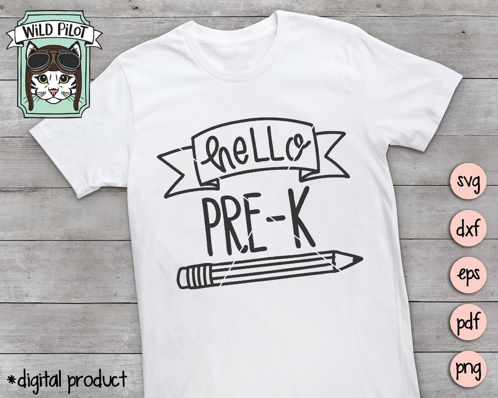 Hello Pre- K SVG Cut File - So Fontsy
