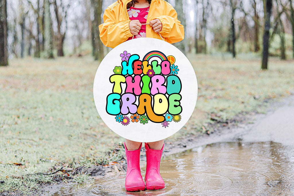 Hello Third Grade First Day School PNG I Back to School PNG - So Fontsy