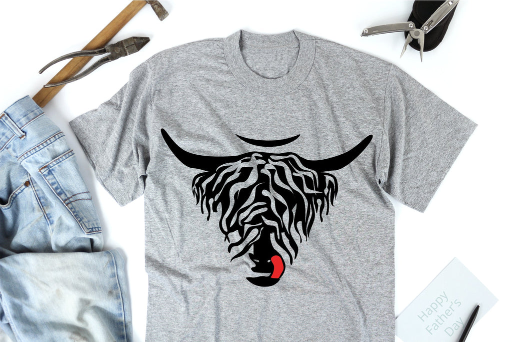 Highland Longhorn cow SVG DXF EPS PNG - So Fontsy