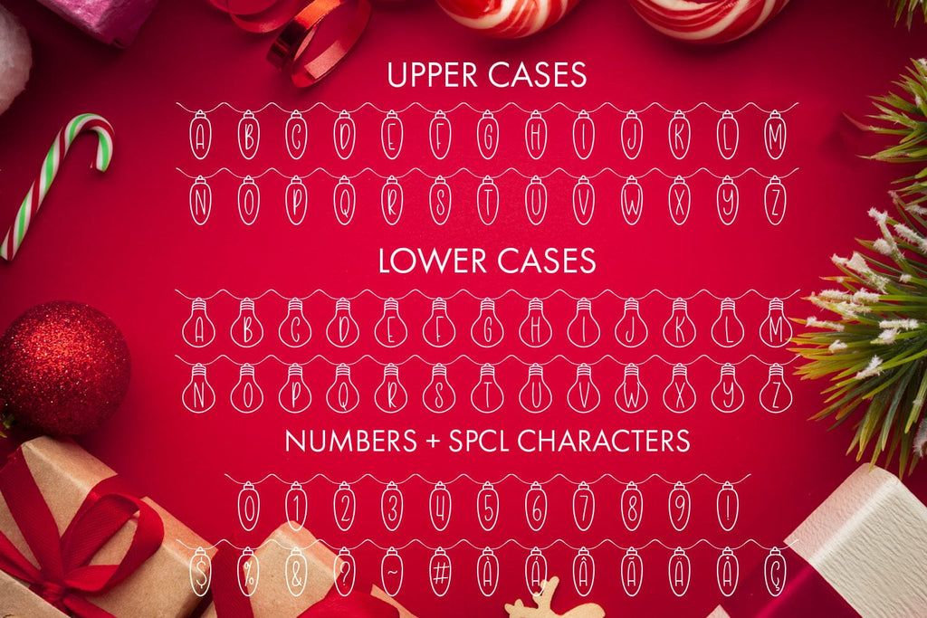 Holiday Lights - Christmas Font - So Fontsy