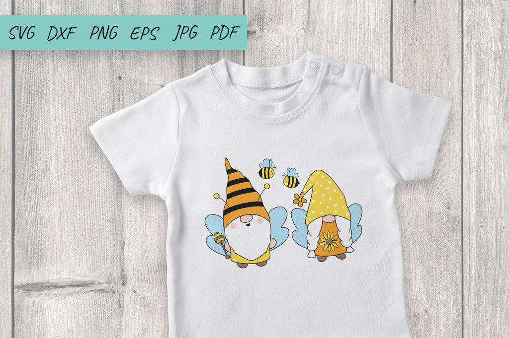 Honey Bee Gnomes SVG, Bee SVG, Bumblebee Farmhouse Gnomes - So Fontsy