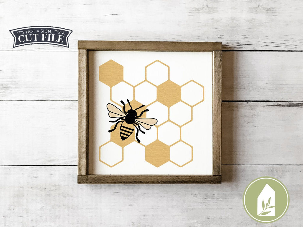 Honeycomb SVG | Spring Bee SVG | Honeybee SVG Files - So Fontsy