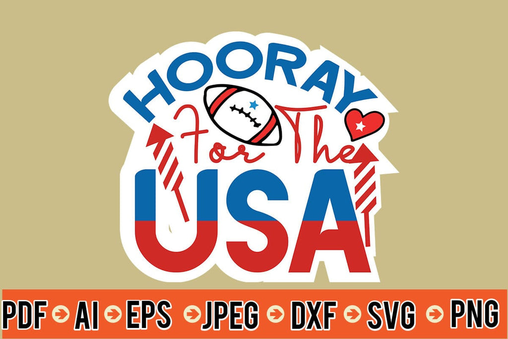 Hooray For The Usa Sticker SVG - So Fontsy