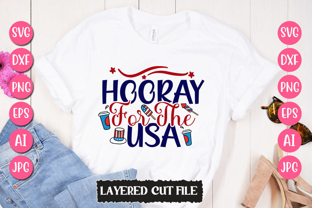 Hooray For The Usa SVG Cut File - So Fontsy