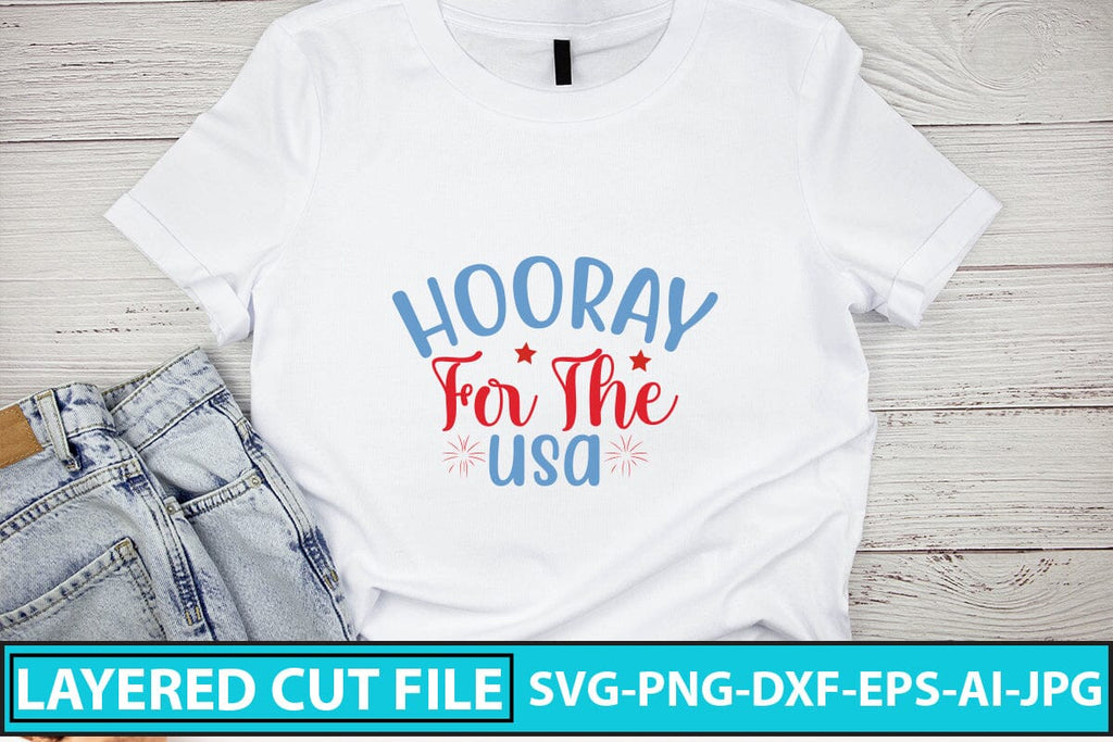 Hooray For The Usa SVG Cut File - So Fontsy