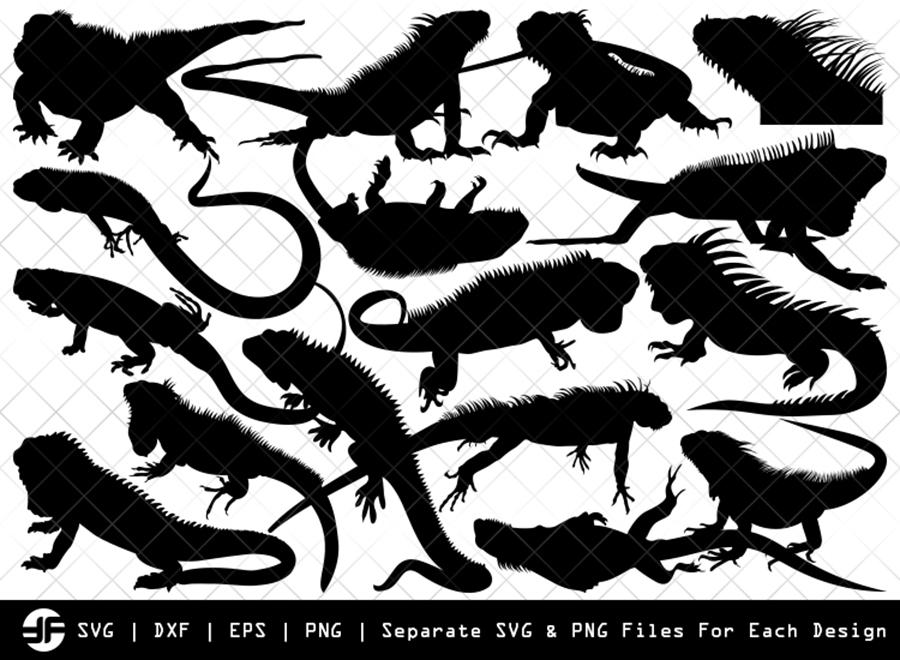 Iguana SVG | Animal SVG | Silhouette Bundle | SVG Cut File - So Fontsy
