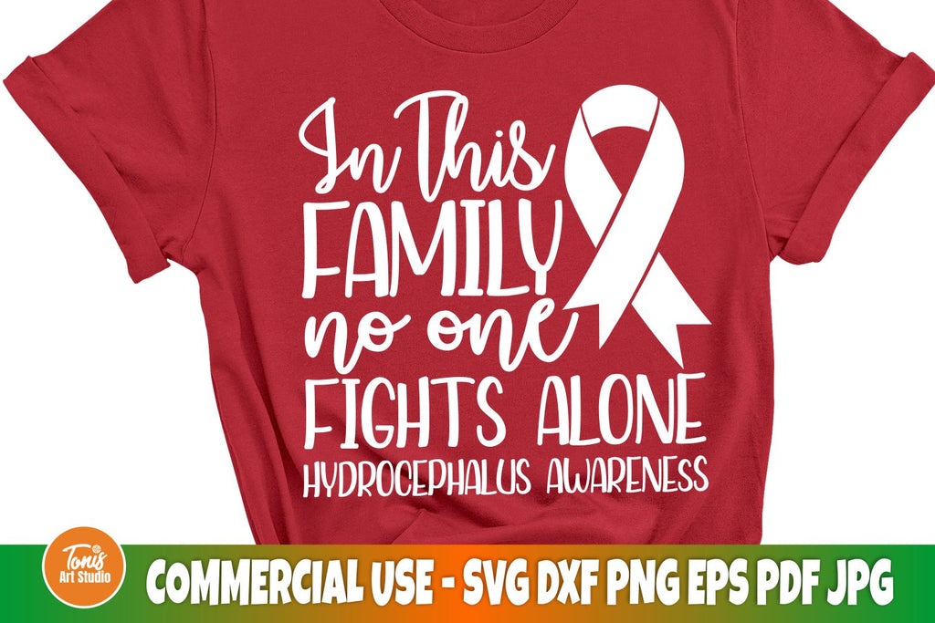 In this family no one fights alone SVG | Blue ribbon Svg | Hydrocephal ...