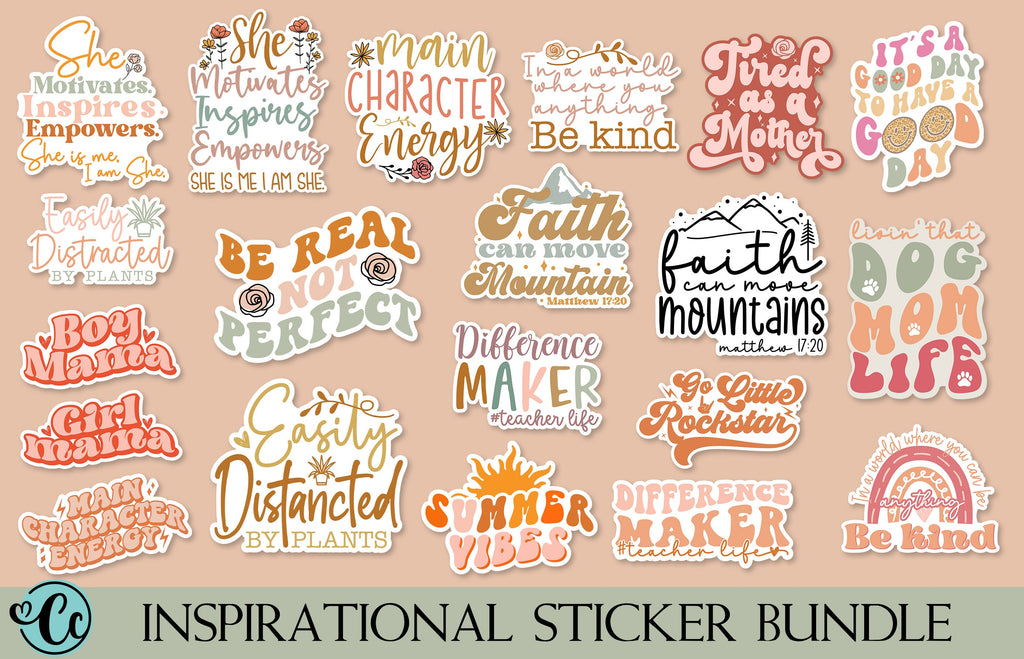 Inspirational Digital Sticker Bundle - So Fontsy