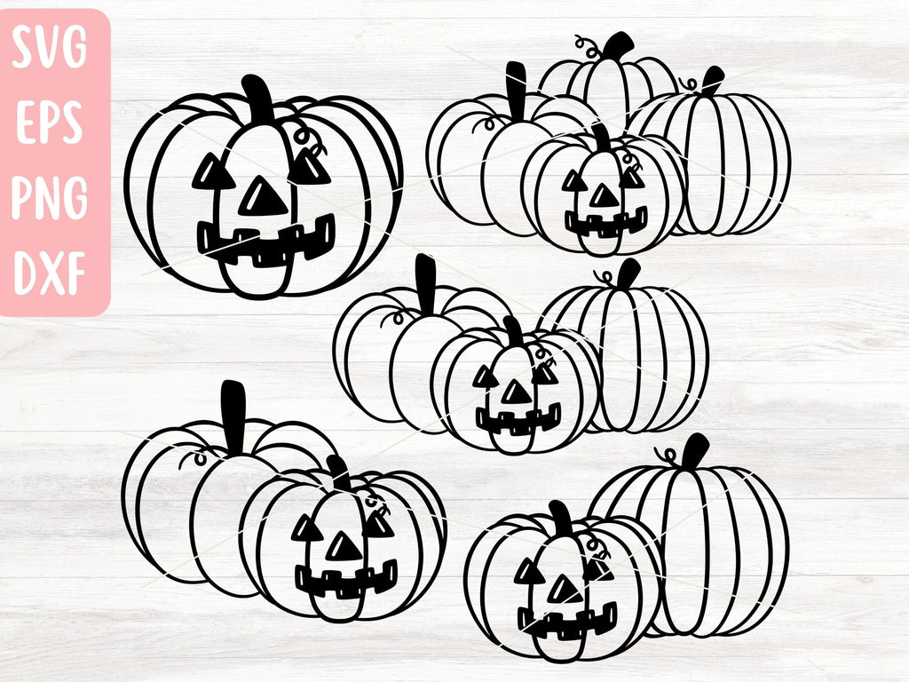 Jack o Lantern Bundle SVG Cut Files for Cricut or Silhouette - So Fontsy