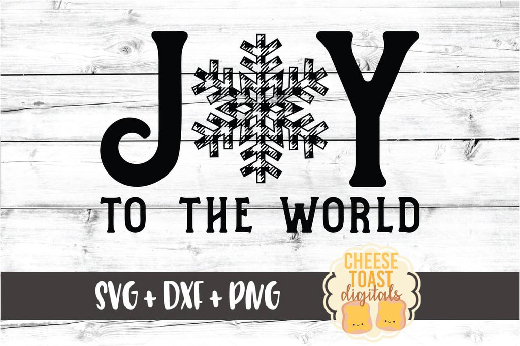 Joy To The World - Buffalo Plaid Christmas SVG PNG DXF Cut Files - So ...