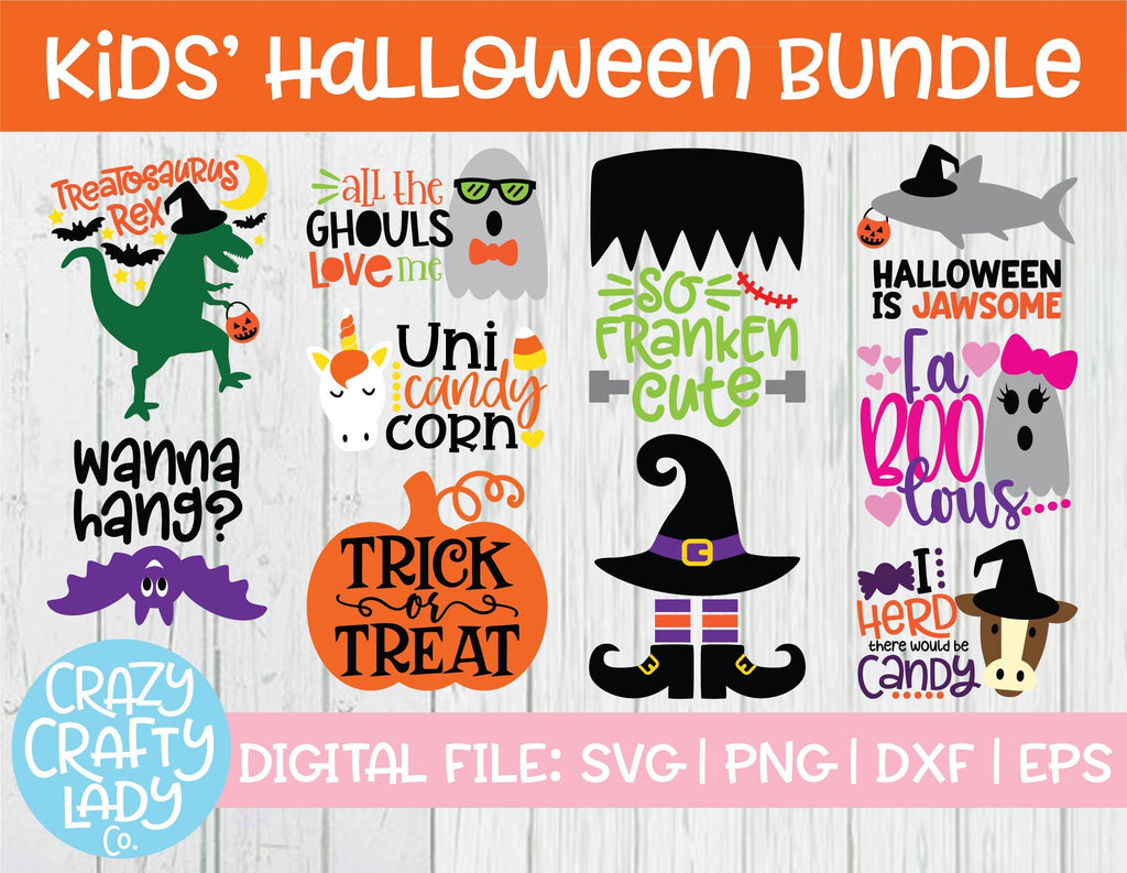 Kids' Halloween SVG Cut File Bundle - So Fontsy