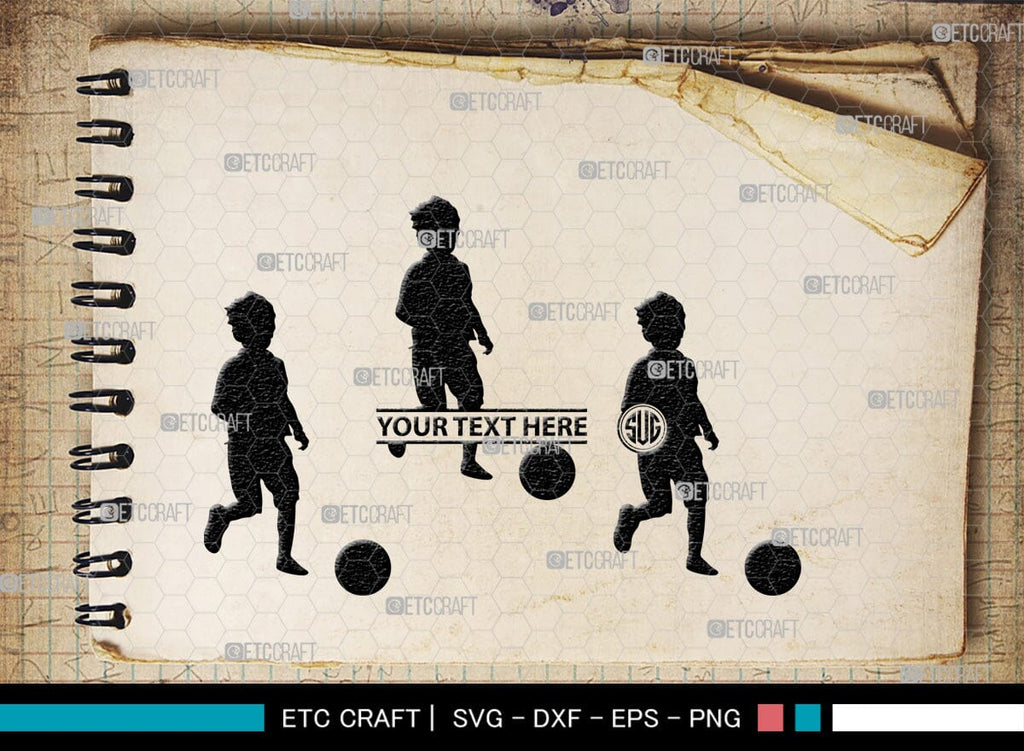 Kids Playing Monogram, Kids Playing Silhouette, Kids Playing SVG, Kids ...