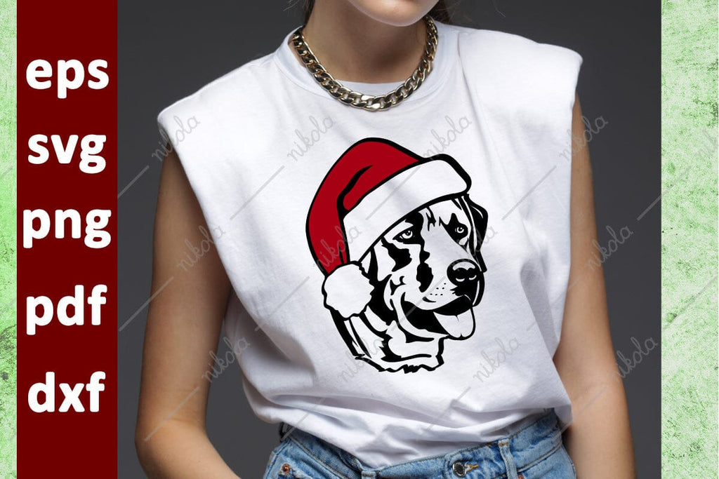Labrador Santa Hat Cut File Clipart PNG SVG EPS DXF PDF - So Fontsy