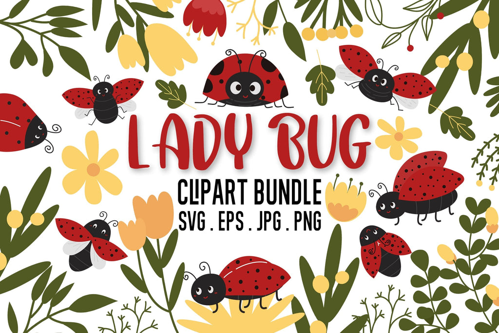 Lady Bug Clipart Bundle - So Fontsy