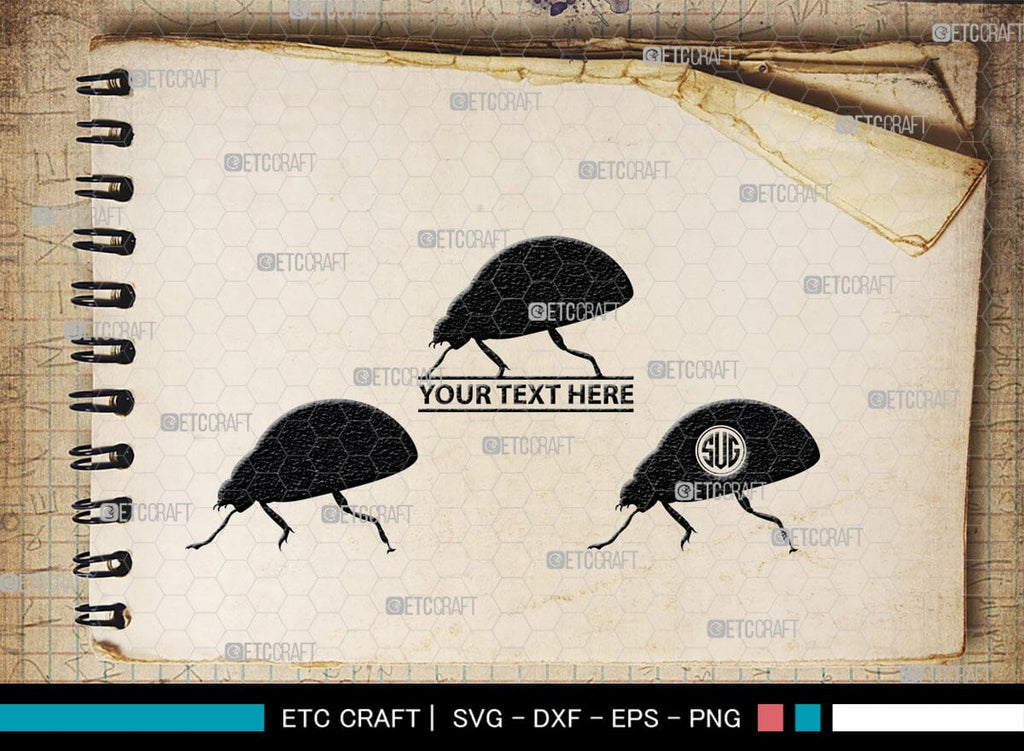 Ladybug Monogram, Ladybug Silhouette, Ladybug SVG, Beetle Svg, Bug Svg, Ladybird Svg, Insect Svg ...