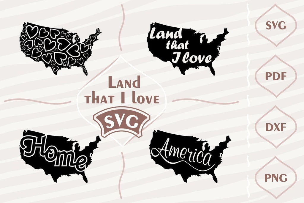 Land that I love SVG bundle - So Fontsy