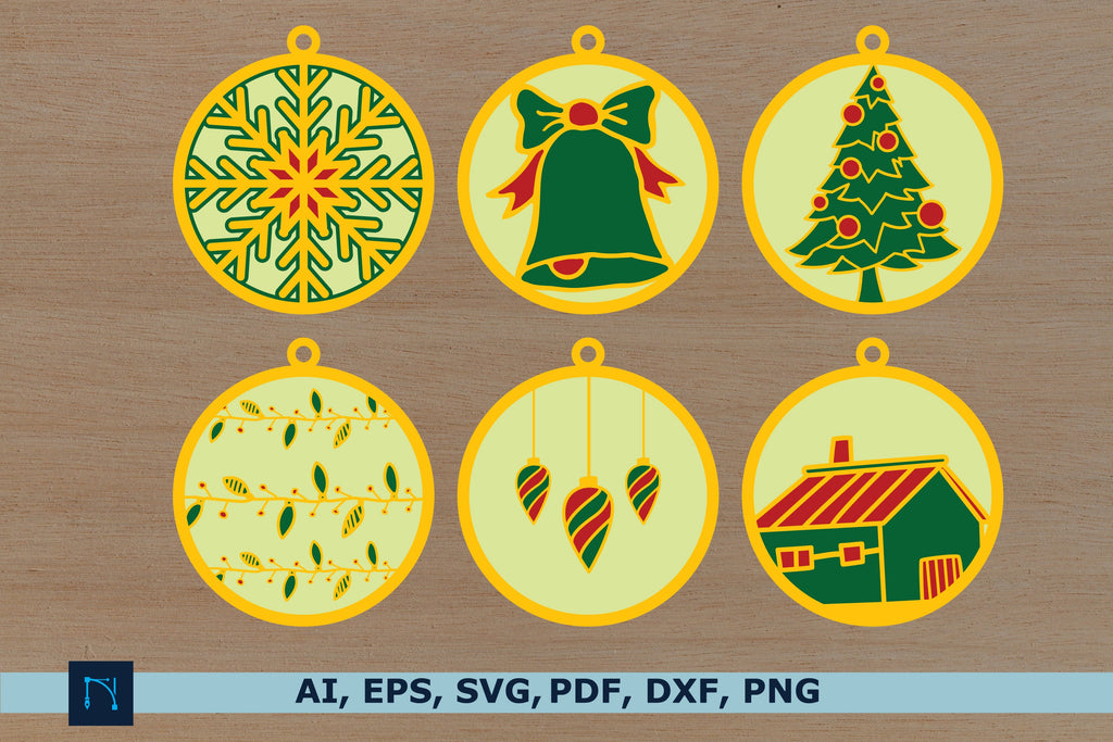 layer 3D Christmas ball decor SVG bundle - So Fontsy