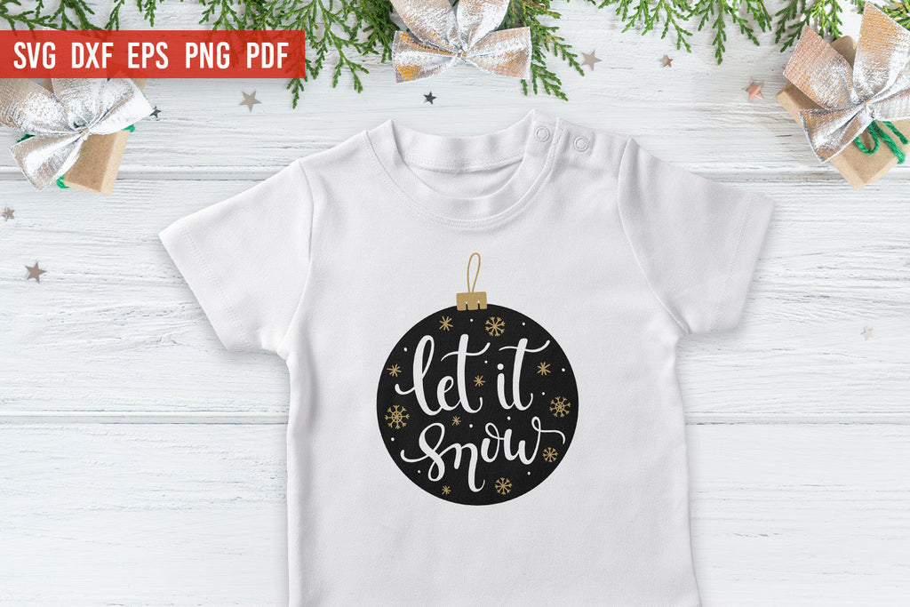 Let it Snow SVG File | Christmas quotes | Christmas Cut File - So Fontsy