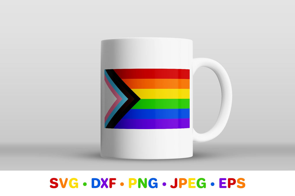 LGBTQ Progress Pride Rainbow pride flag. LGBT month SVG - So Fontsy