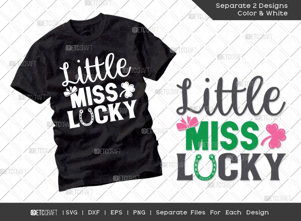 Little Miss Lucky SVG Cut File | Irish Shamrock Svg | Shamrock Svg | St ...