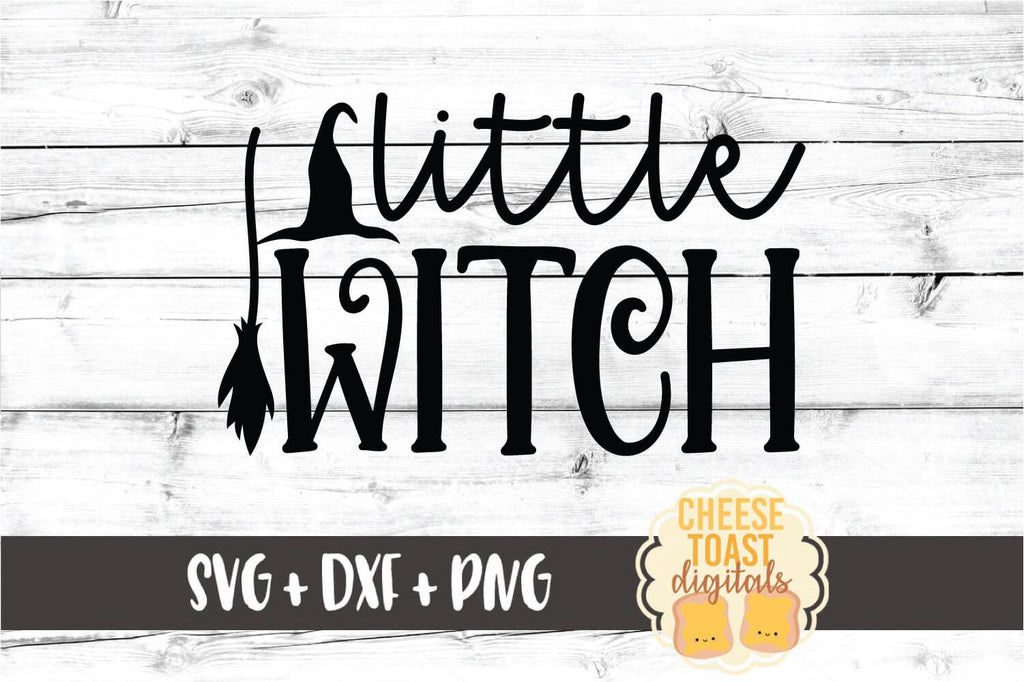 Little Witch - Halloween SVG PNG DXF Cut Files - So Fontsy