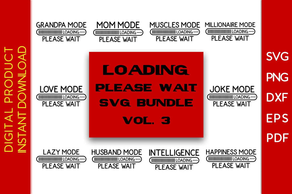 Loading Please Wait SVG Bundle Vol. 3 - So Fontsy