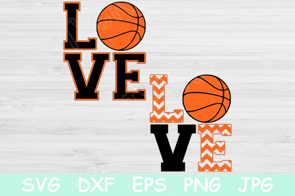Love Basketball Svg Files with Chevron Print. Svg Basketball Dxf ...