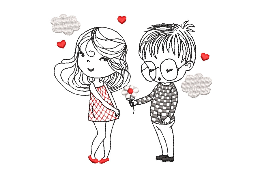 Love machine embroidery design , baby embroidery ,3 sizes. - So Fontsy