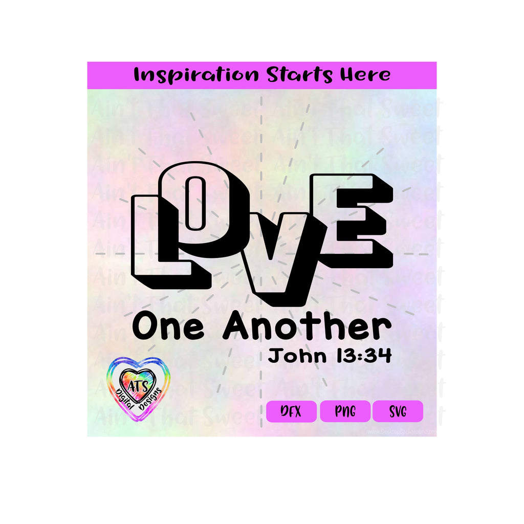 Love One Another | John 13:34 - Transparent PNG SVG DXF - Silhouette ...