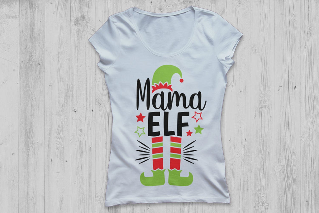 Mama Elf| Christmas Elf SVG Cutting Files. - So Fontsy