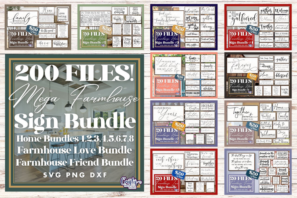MEGA Farmhouse Svg Bundle | MEGA Farmhouse Sign Svg Bundle - So Fontsy